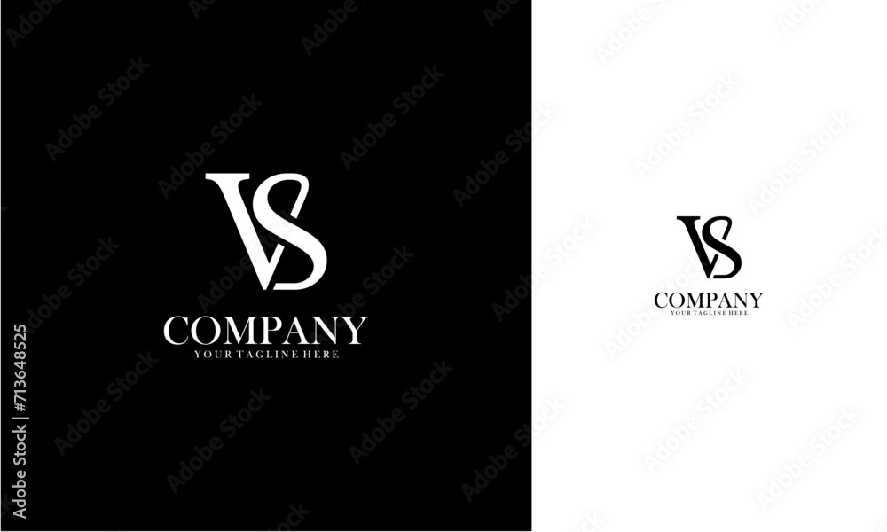 VS initial logo concept monogram,logo template designed to make your ...