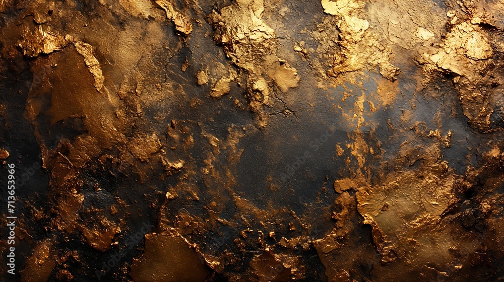 wall gold paint rust solid metallic glossy skin young minerals deep ...