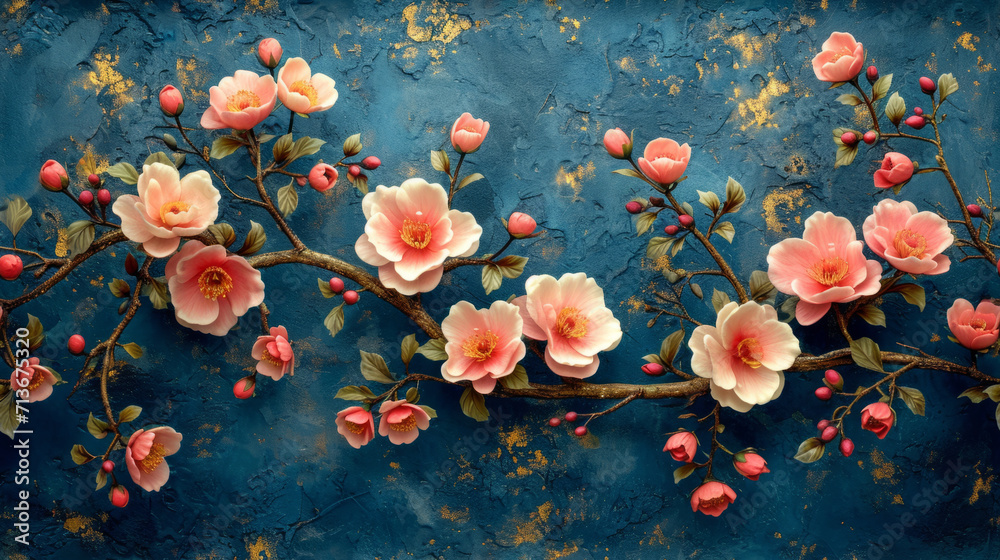 Midcentury Retro Vintage Victorian Era Graphics with ornaments nature ...