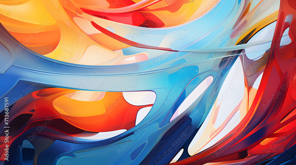 Bold and contrasting colors converge on this abstract background, where ...