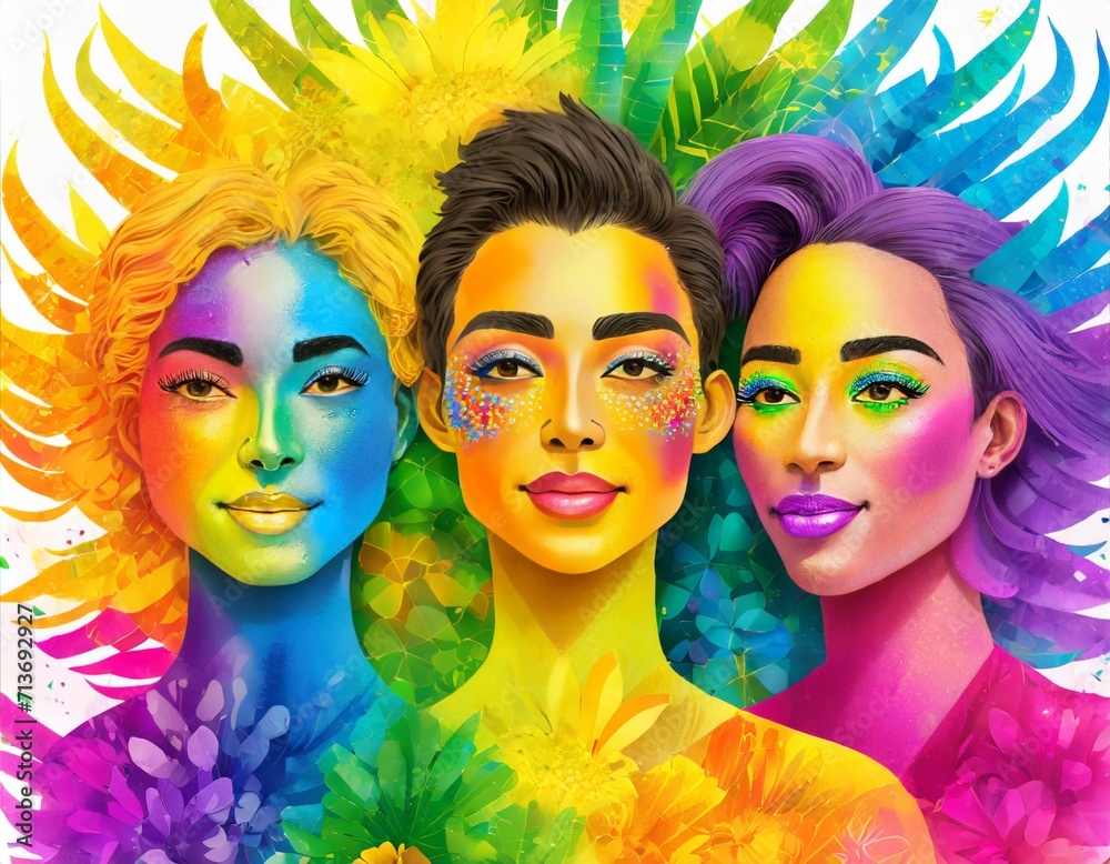 Foto de Diversidade em Harmonia: Celebração de Cores e Identidades ...