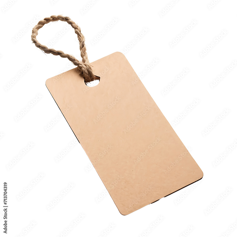 Paper price tag for hanging on a product isolated on transparent ...