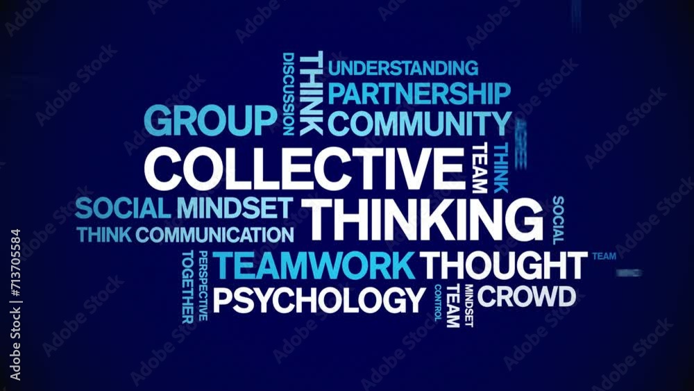 Collective Thinking animated tag word cloud;text design animation ...