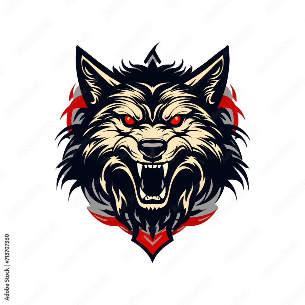 Side profile logo design of wild in 2 color. Generative AI. Stock ...