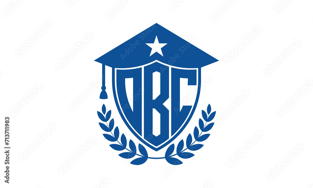 OBC three letter iconic academic logo design vector template. monogram ...