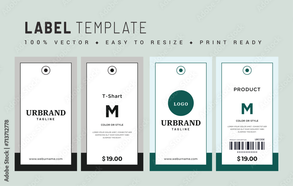 Hang tag label and price tag apparel care label barcode innovation ...