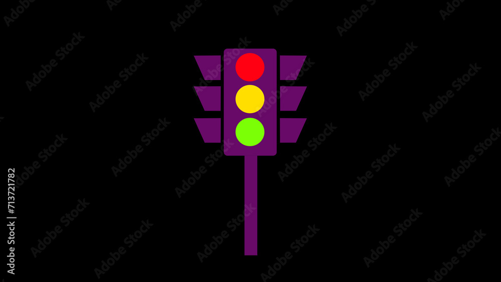 Traffic light icon. Stoplight sign. Traffic control icon collection ...