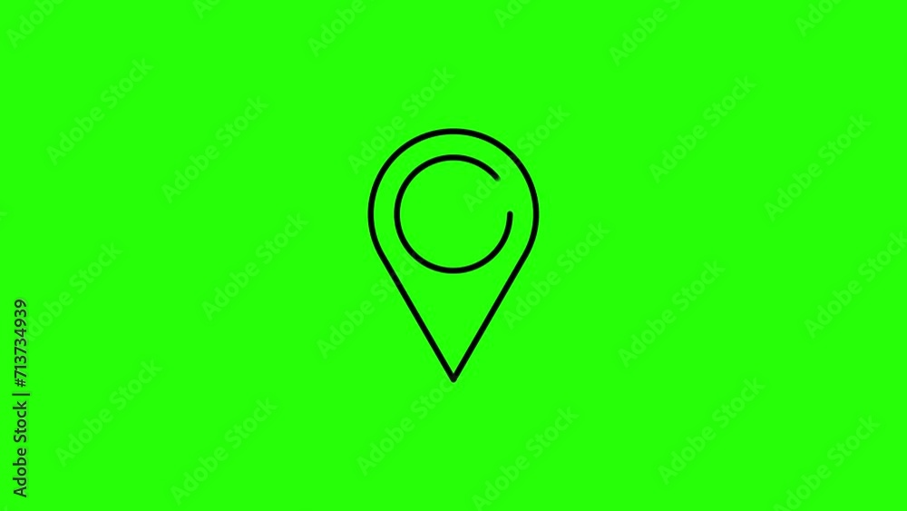 animated video of sketches forming location and dollar logos with Green ...