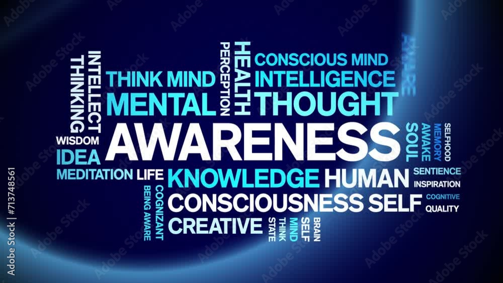 Awareness animated tag word cloud;text design animation kinetic ...