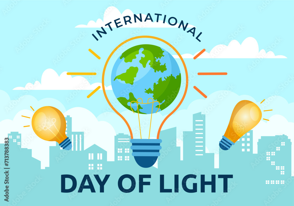 International Day of Light Vector Illustration on May 16 to the ...
