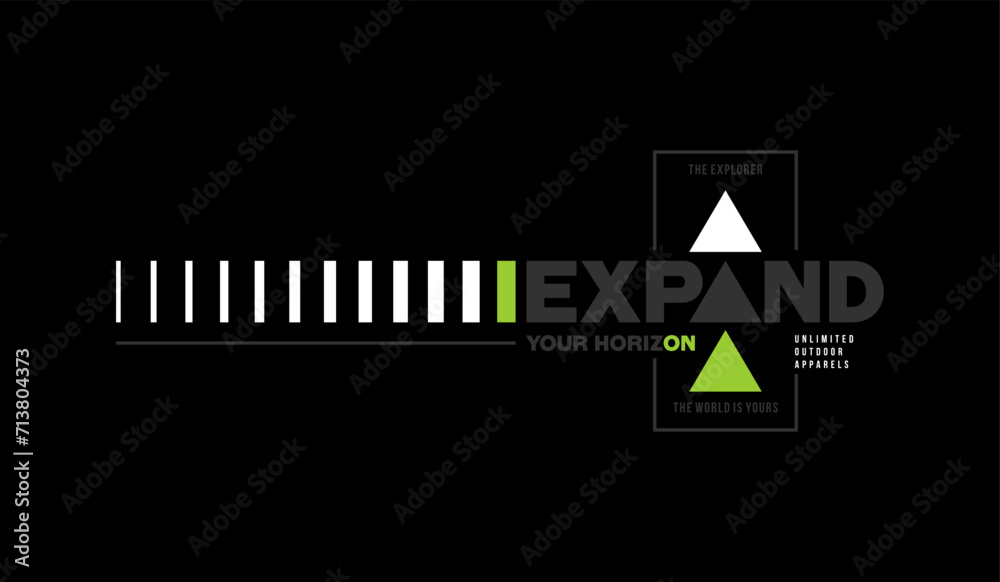 Expand your horizon, abstract typography motivational quotes modern ...