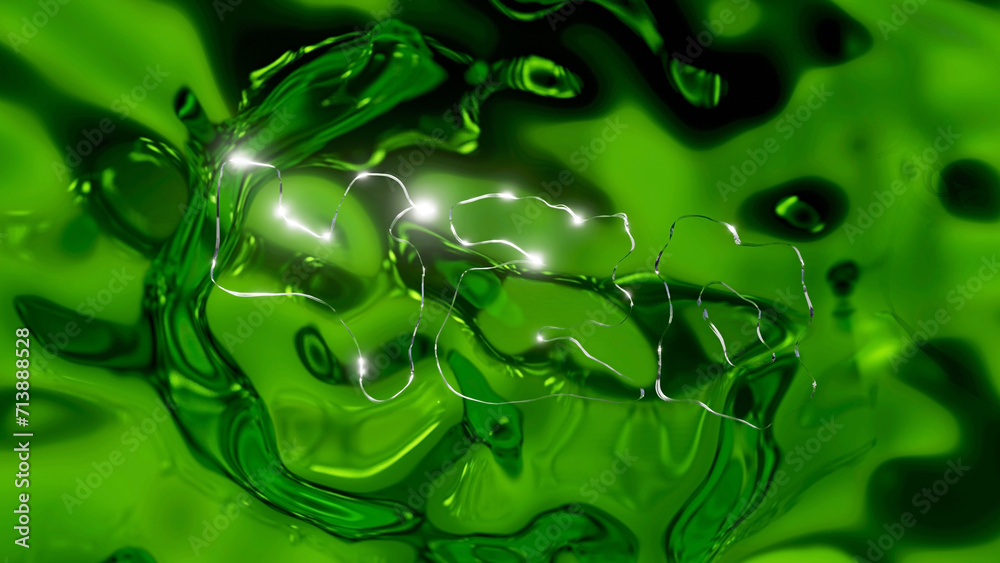 Liquid Metal Trip: Witness a digital alchemy! Molten silver threads ...