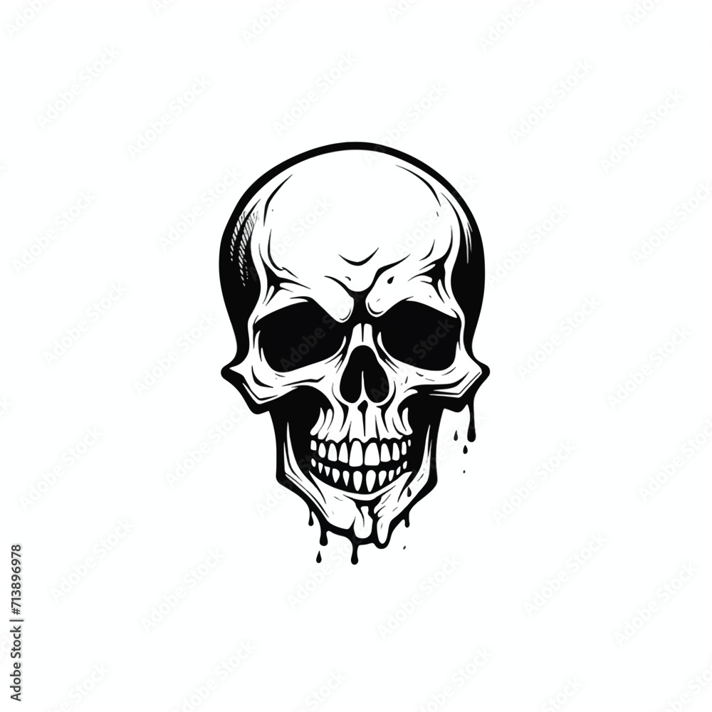 Vektorová grafika „Human skeleton skull fashion hand drawn turkey human ...