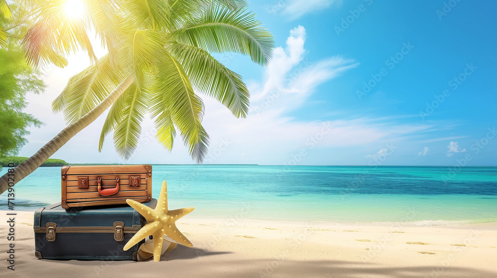 Backdrop background summer mockup holiday beach vacation season sunny ...