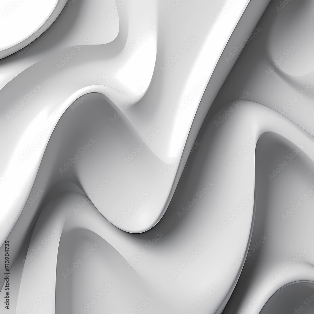 smooth white wallpaper with swirls, abstract background with waves ...