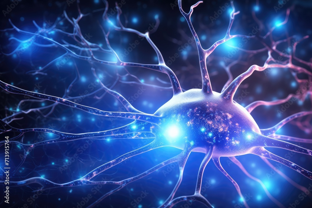 Vibrant Colored motley medical vector human mind energy lightning brain ...