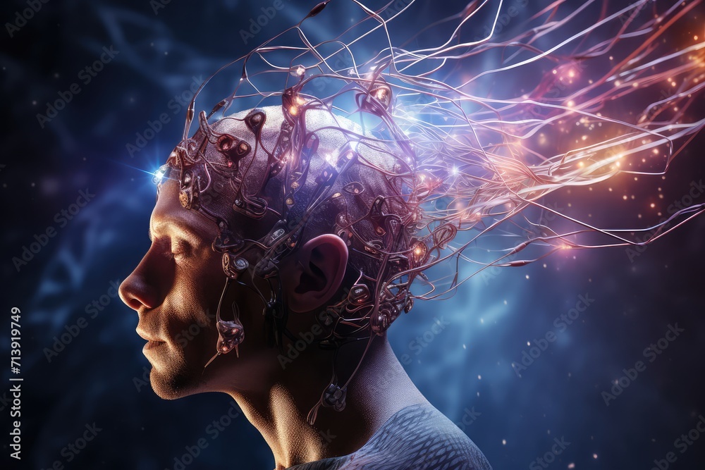 Sleep routine, sleep aids treatment. Human Brain sleep technology and ...