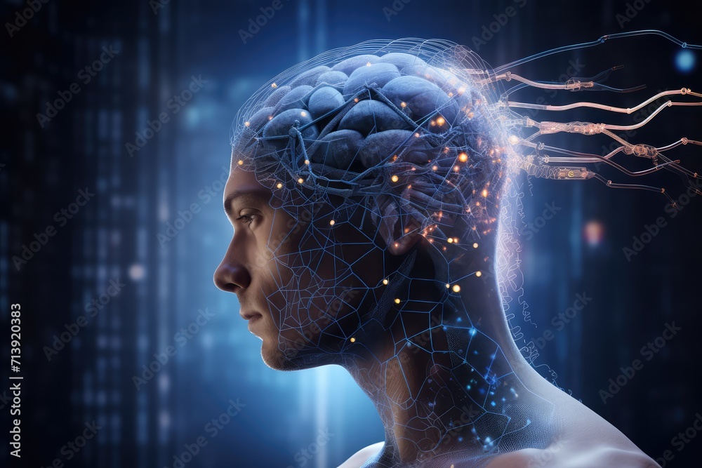 Sleep routine, sleep aids treatment. Human Brain sleep technology and ...