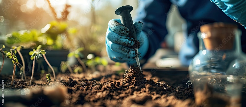 Carbon Monoxide Carbon Monoxide content in soil sample in plastic ...