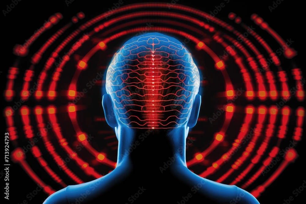 Human mind neural synapse communicating Neurotransmission GABA (Gamma ...