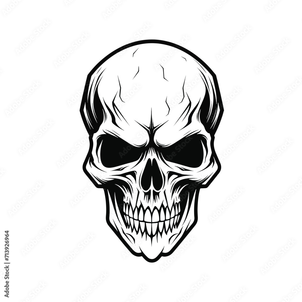 Human skeleton skull fashion hand drawn turkey human skull 3d skull ...
