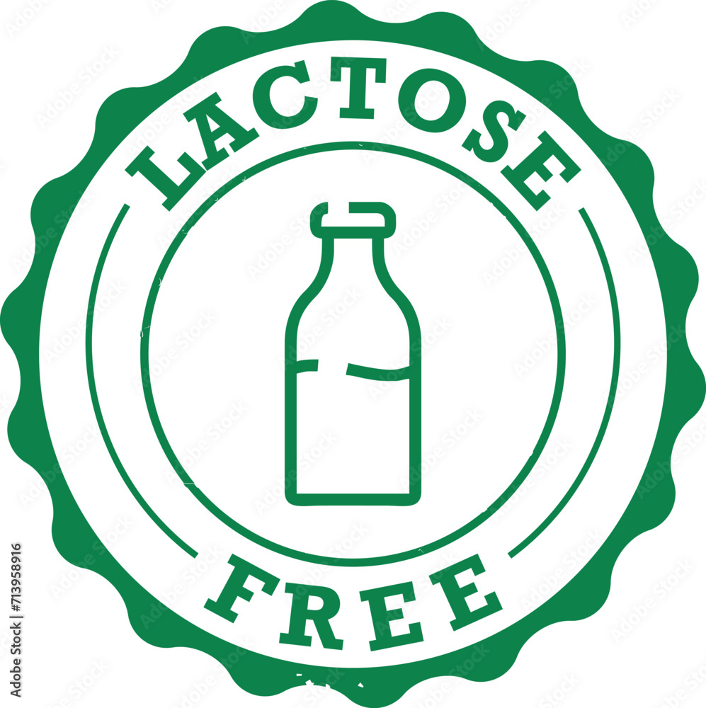 Best Lactose free label or Lactose free logo vector isolated in flat ...