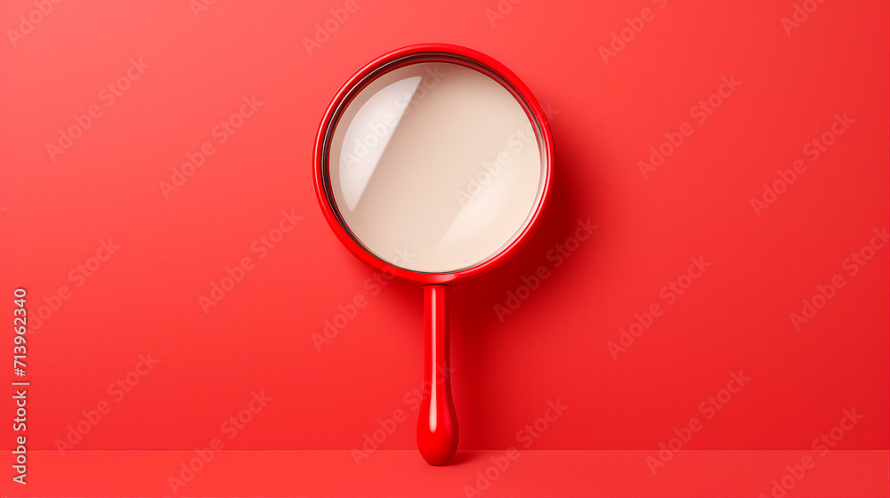 Captivating Exclamation Mark Concept: Magnifying Glass Focus on Icon ...