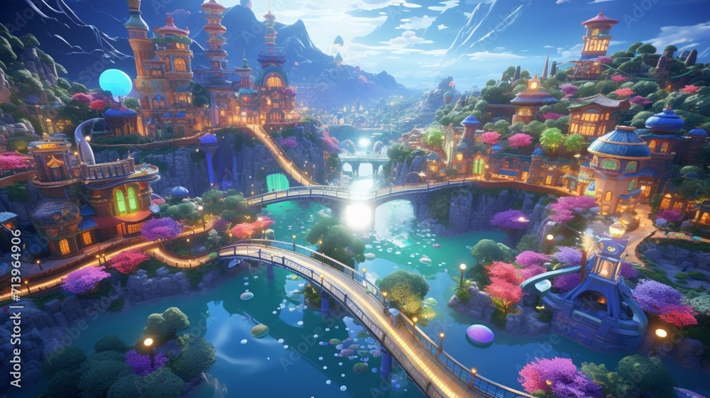 Connected giant digital linear path giant walking path ma Ai generated ...