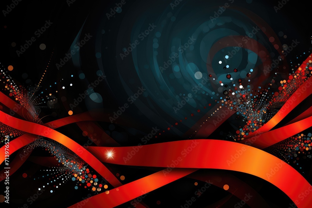 Black and red ribbon for awareness days as murdered children, loss of a ...