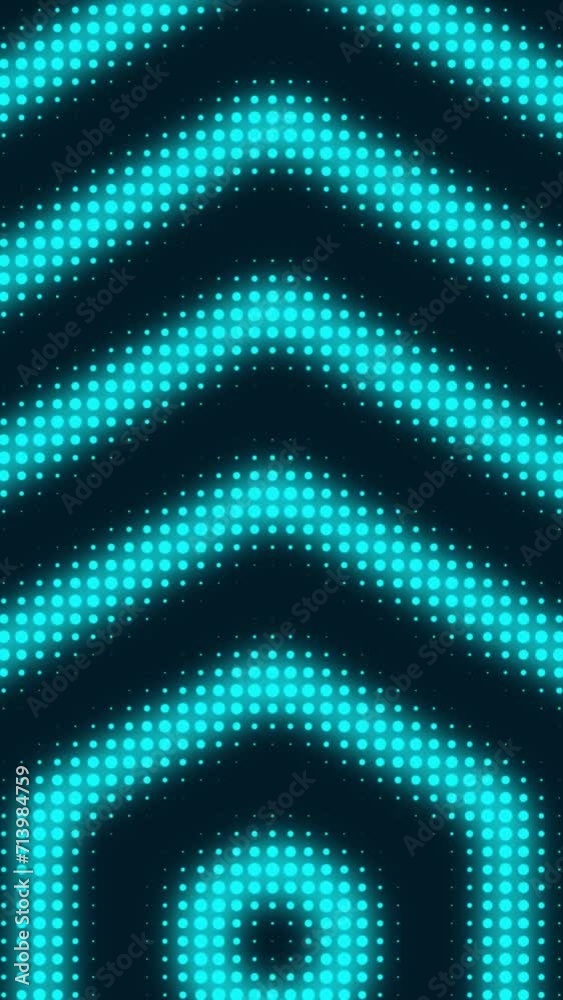 Animated arrow Radio pulse wave small dots pattern. Animated arrow ...