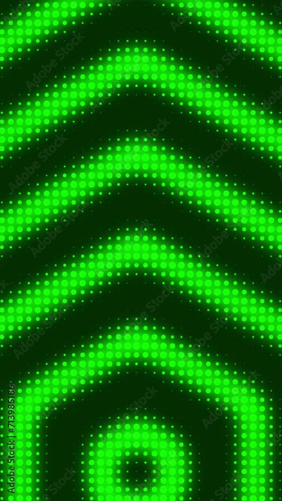 Animated arrow Radio pulse wave small dots pattern. Animated arrow ...