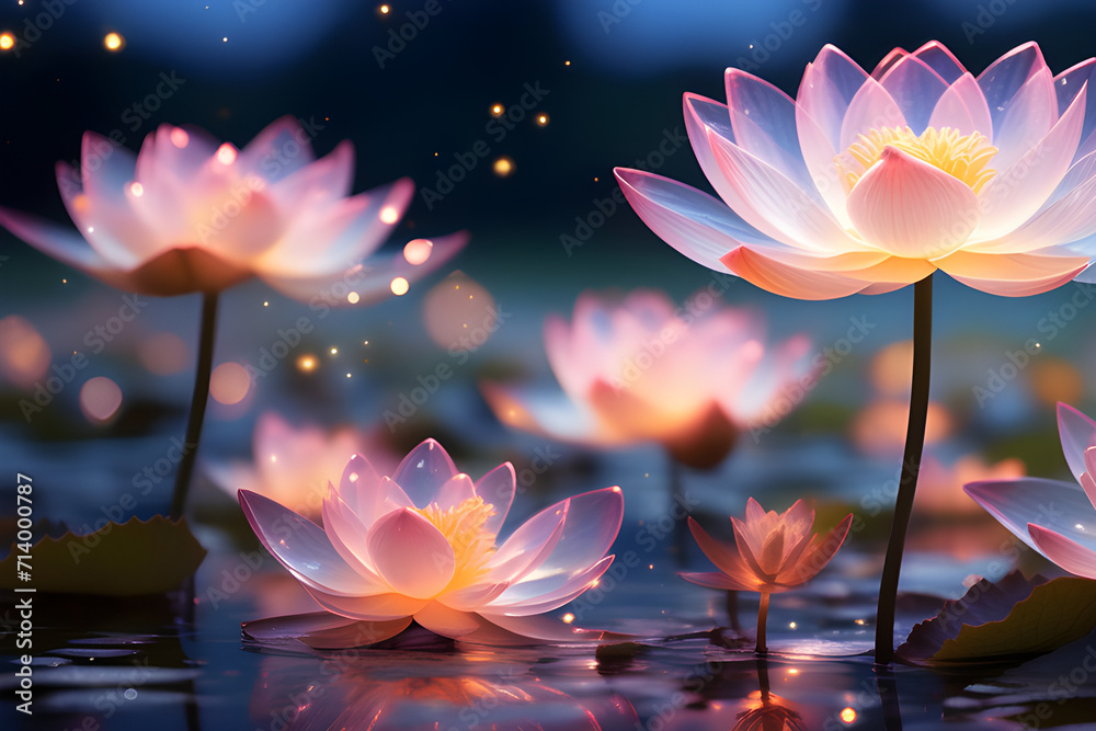 lotus flower hd background - transparent lotus flowers night view- poya ...