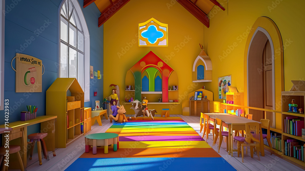 Whimsical Sunday School Classroom: Dive into a World of Animated ...