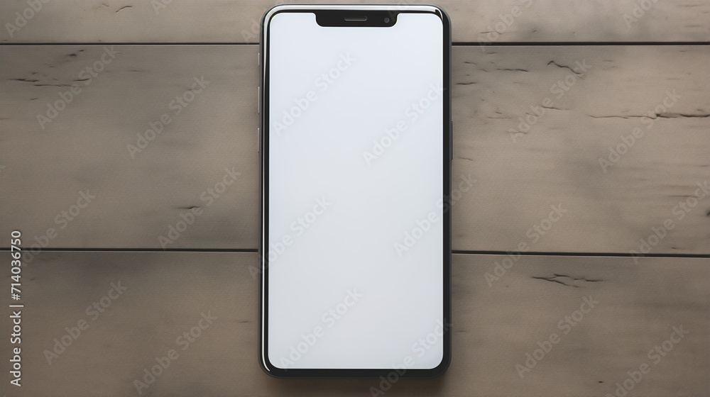 Smartphone similar to iPhone xs max with blank white screen, Mockup ...