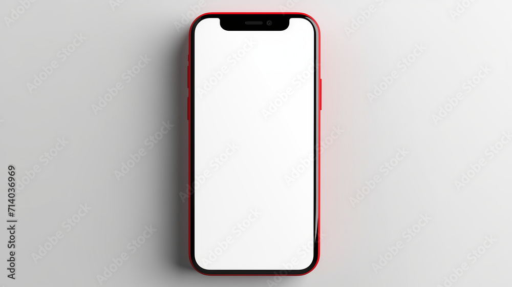 Smartphone similar to iPhone xs max with blank white screen, Mockup ...
