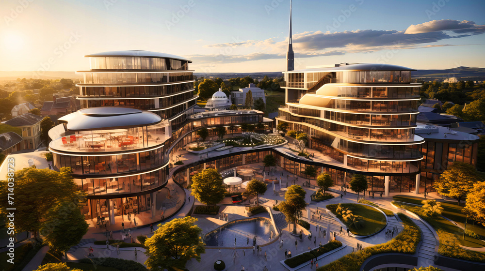 Marvel at the architectural marvels of a modern city in this ...