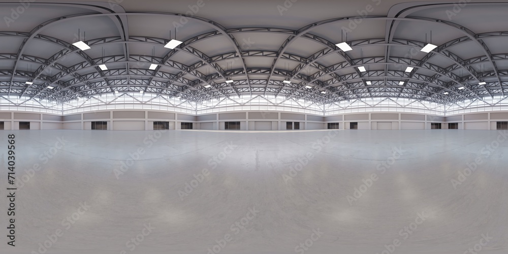 Full spherical hdri panorama 360 degrees of empty exhibition space ...