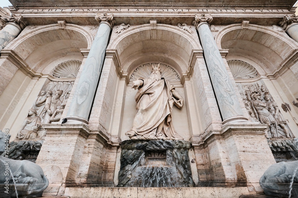 Fontana dell'Acqua Felice, also known as Fountain of Moses in the ...