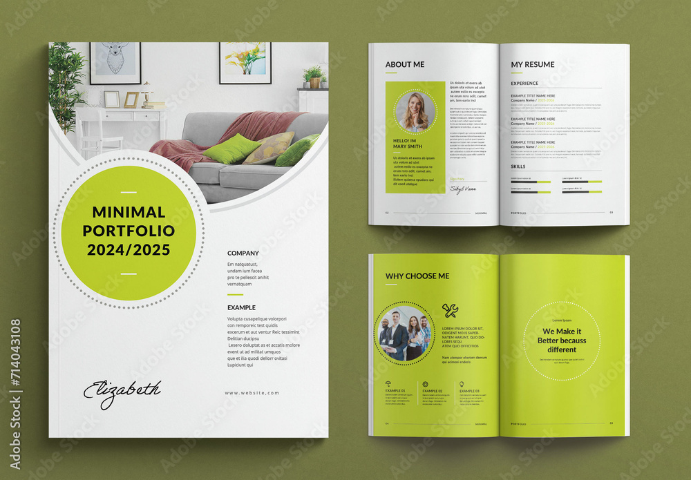 Minimal Portfolio Brochure Template Stock Template | Adobe Stock