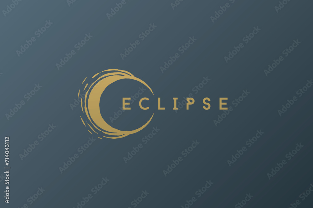 Eclipse logo design, Star logotype, Planet, Space, Universe, Minimal ...