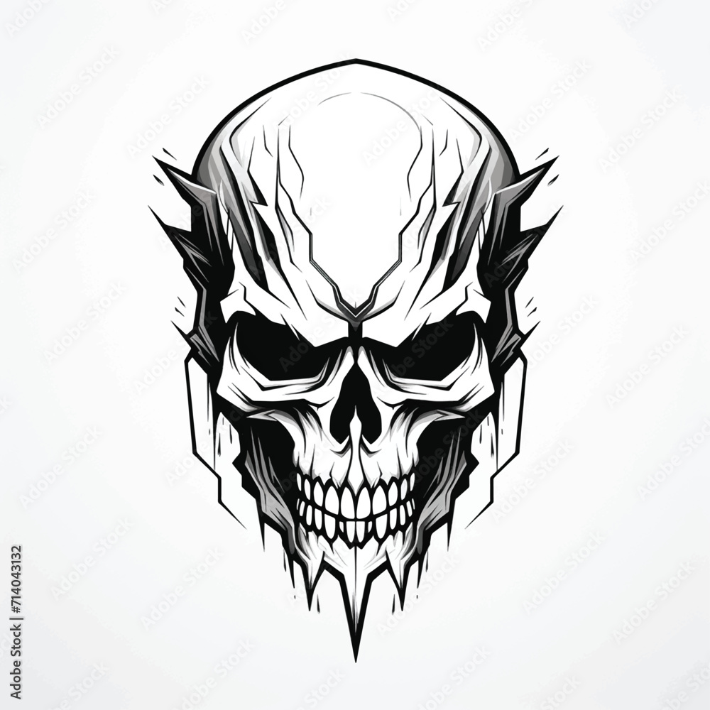 Skull snake hand shaking drawing gemmy skull sabertooth skull viking ...