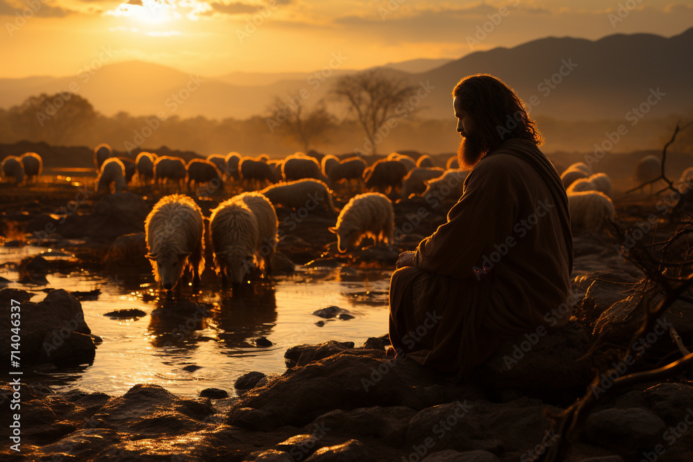 Plakát Jesus Preaching - Preaching of Jesus Christ – Obraz na Zeď ...