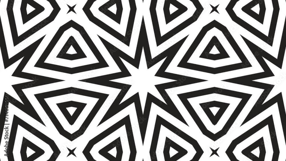 Black and White visualisation concept. endless looped video 4K Seamless ...