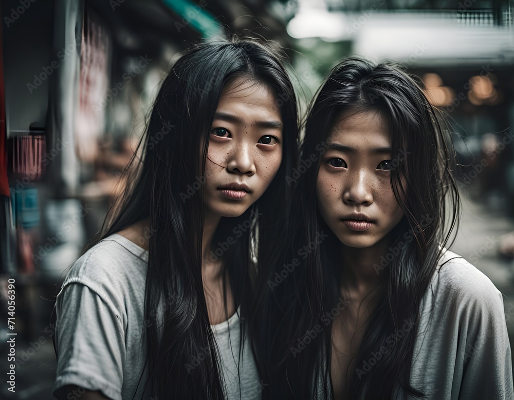 Impressive portraits of poor young Asian women living on the streets ...