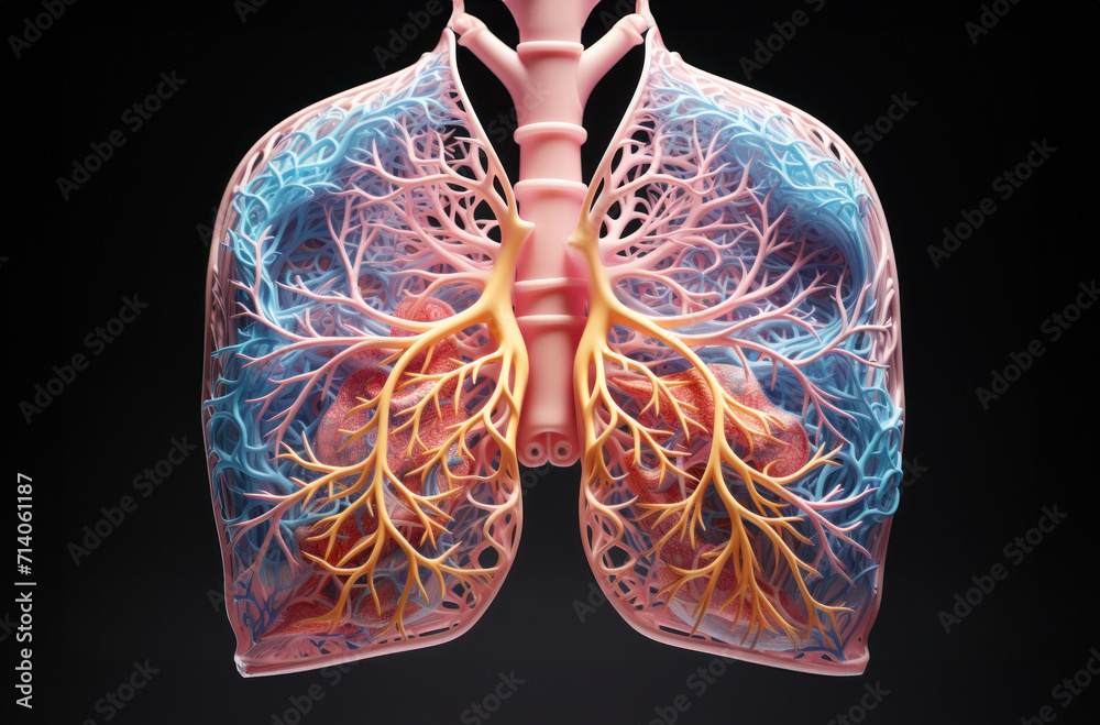 human lungs has colour full highlights Stock Illustration | Adobe Stock