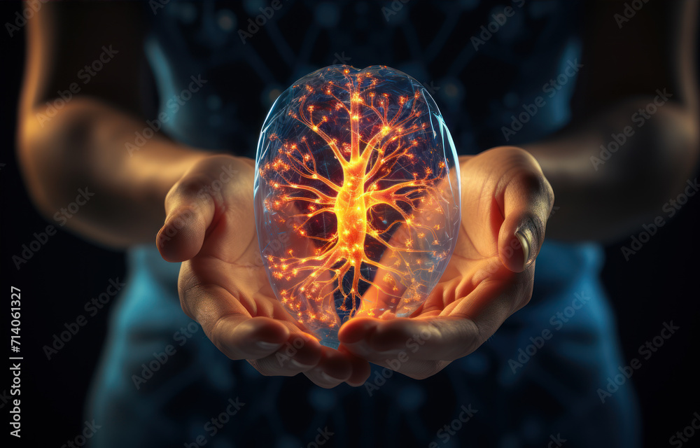 Structure of the human nervous system Show off beautiful colorful ...