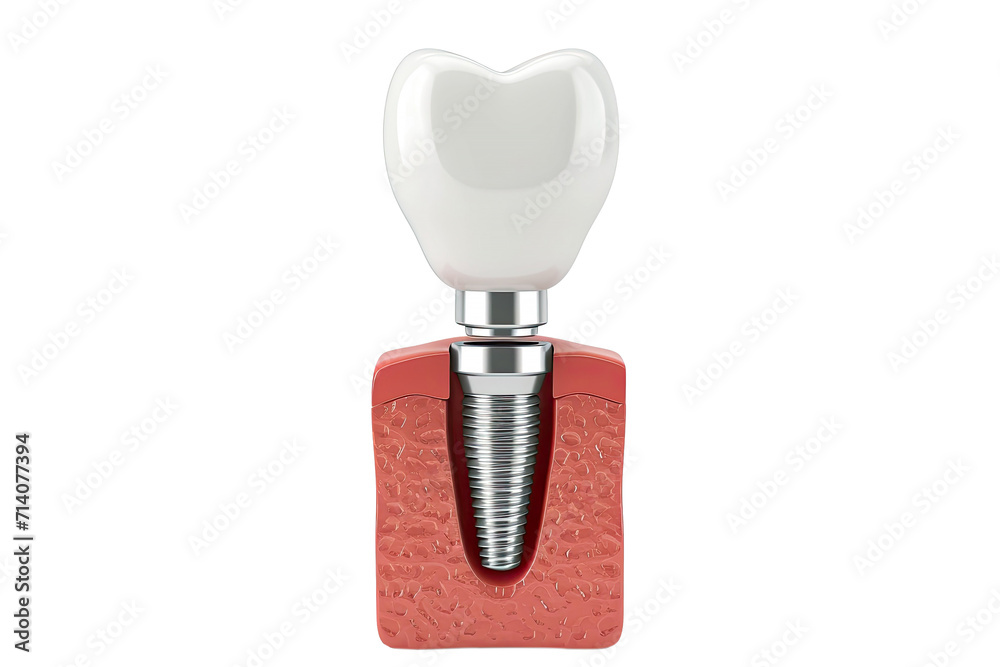 Implants and dental bridge with for installation and preserves isolated ...