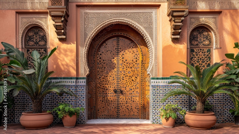 Moroccan doors Arabic architecture Traditional moroccan house entry in ...