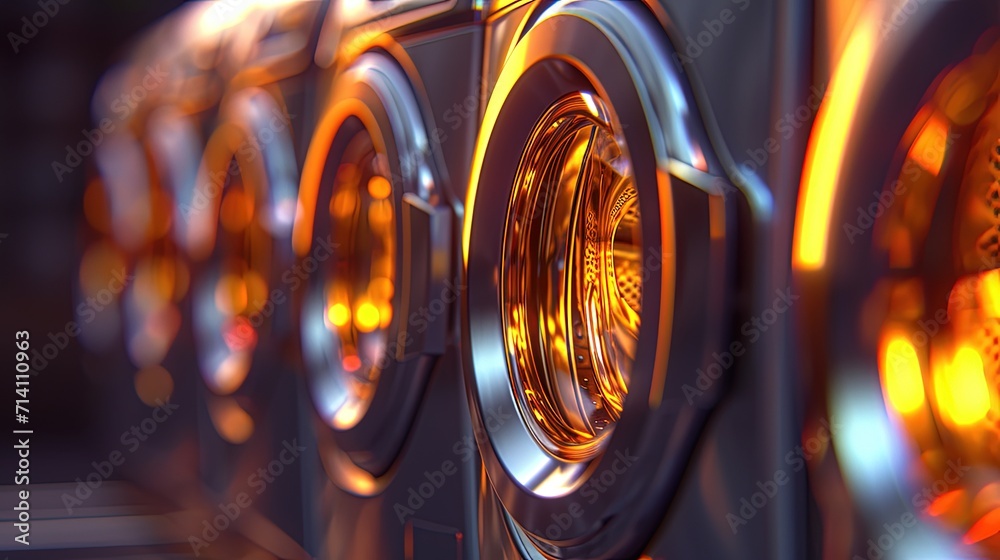 Fotka „A sight of efficiency and cleanliness - these washing machines ...