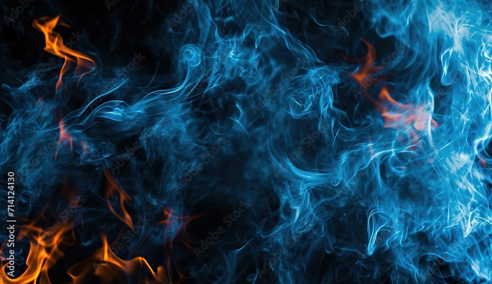 Dance of the Elements: A vibrant display of fiery orange and cool blue ...